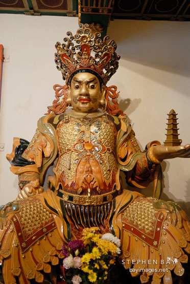 Photo: North deva-king holding a pagoda in his right hand. Welto Temple ...