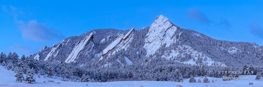 Photo: Snow covered Flatirons viewed from Chautauqua meadow. Boulder ...