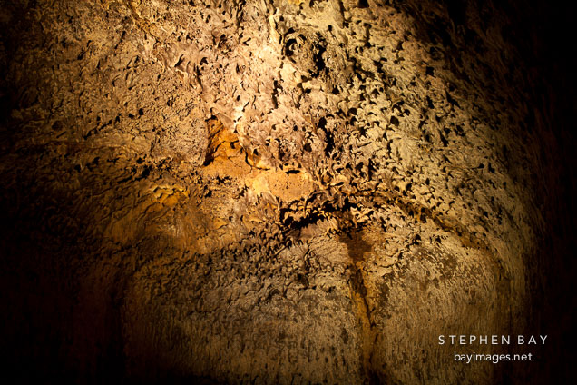 Photo: Lavacicles in Mushpot Cave. Lava Beds National Monument, California.
